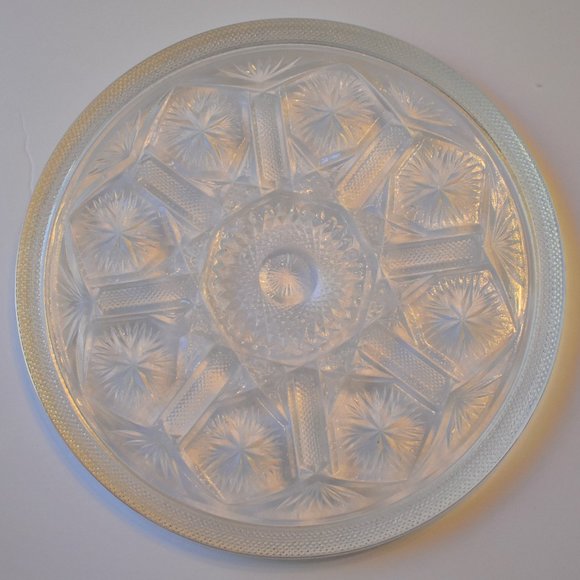 Vintage | Dining | Vintage Cut Glass Serving Tray | Poshmark